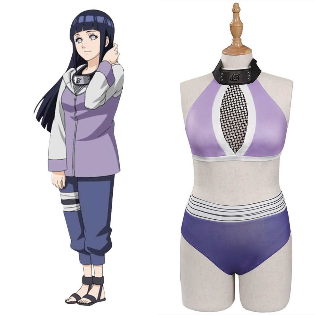 Naruto Hinata Hyuga Surdimensionné Maillot De Bain Cosplay Costume